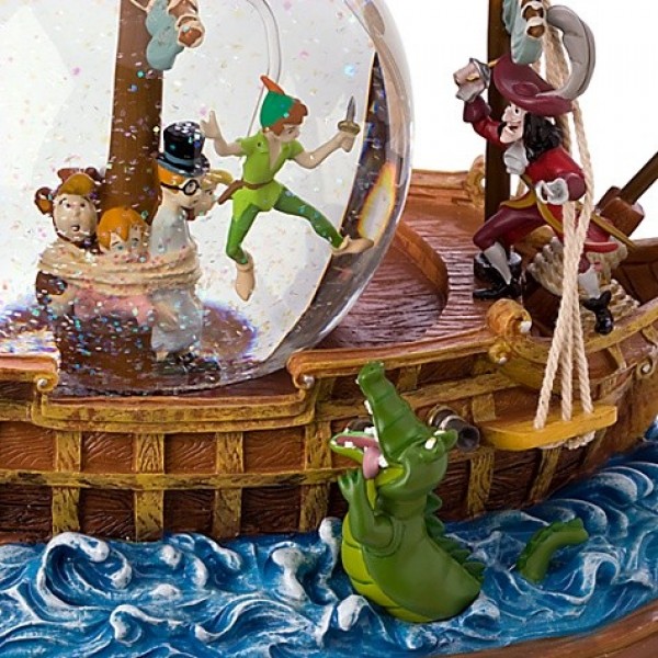 Disney Peter Pan Pirate Ship Snow Globe